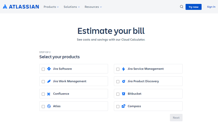 Atlassian Pricing Calculator - Công cụ báo giá nhanh các sản phẩm Atlassian Cloud
